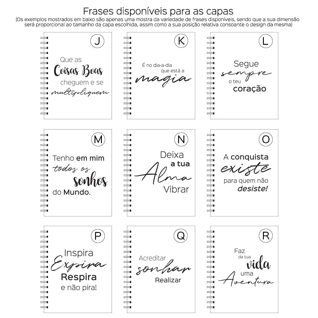 Notebook PHRASES Shine - B6 or A5 - Hardcover - Miya's Tales